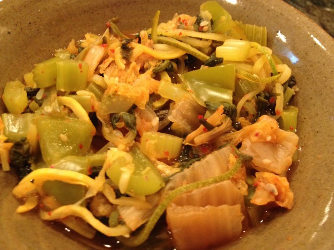 Recipe: Kimchi and Zucchini Noodle Soup – Gluten Free and Vegan